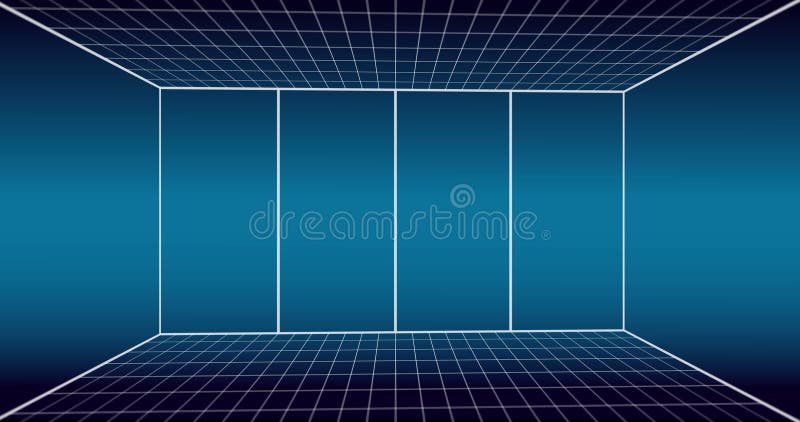 Animation of White Lines on Blue Background Stock Illustration ...