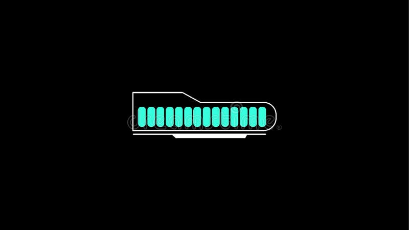Animation of White Loading Bar on Black Background. Seamless Loop ...