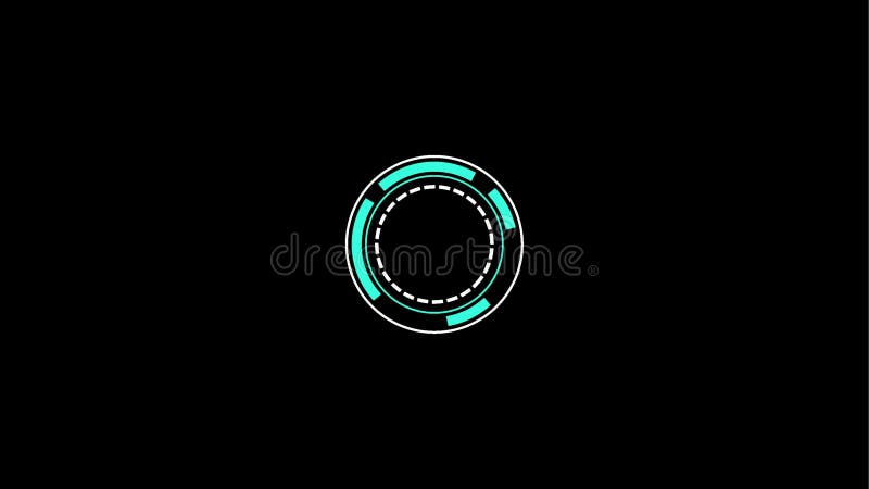Animation of White Loading Circle on Black Background. Stock Footage ...