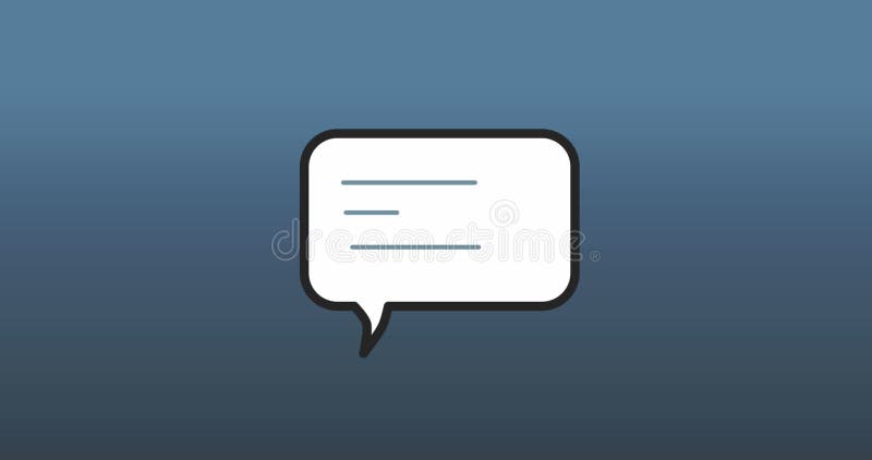 Animation of White Message Box Over Blue Gradient Background Stock ...