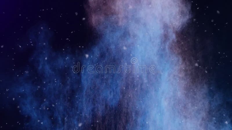 Animation of White Particles Falling Over Hand Throwing Colorful Powder ...