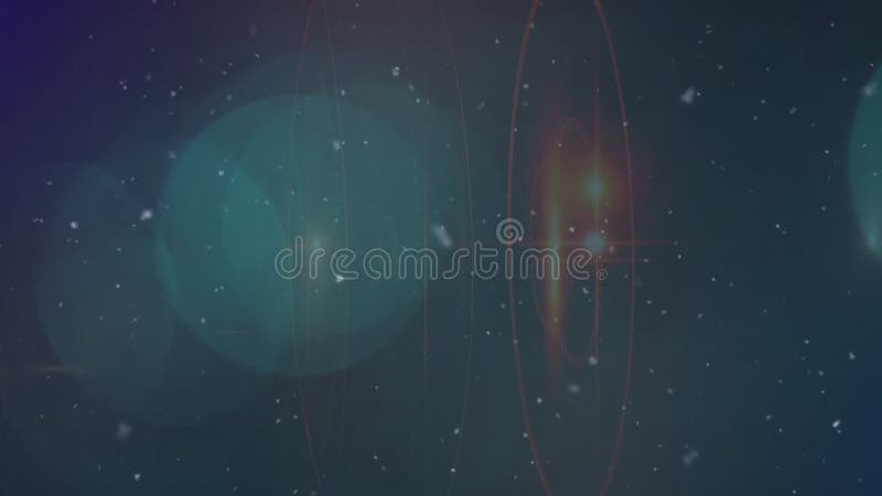 Animation of White Particles Falling Over Spots of Light Against Green ...