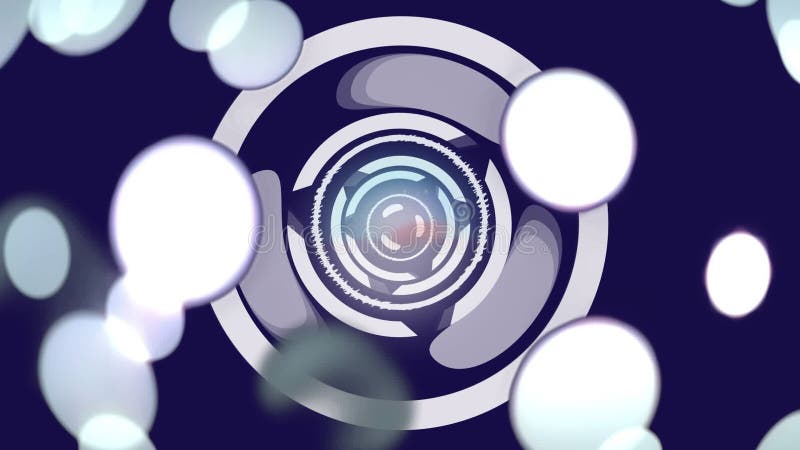 Animation of White Scope Scanning and Processing with White Spots Stock ...