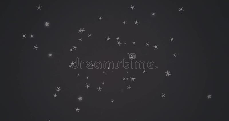 Animation of White Stars Moving on Black Background Stock Video - Video ...