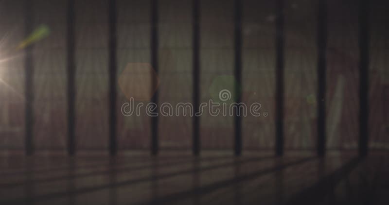 Animation of Window with Bars with Glowing Spots of Light in the ...