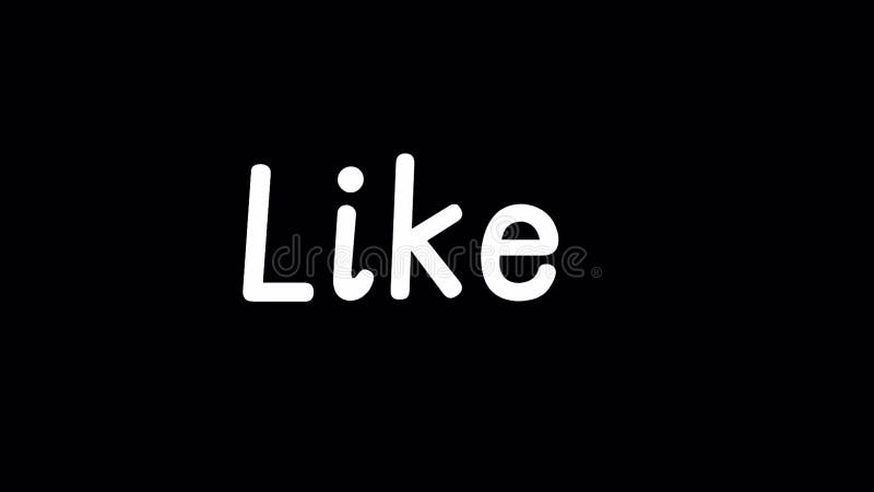 Animation of a Word LIKE. Video Clip with Alpha Channel. Stock Footage ...