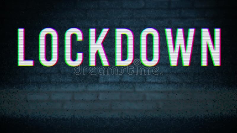 Lockdown Text Against Grey Brick Wall in Background Stock Footage ...