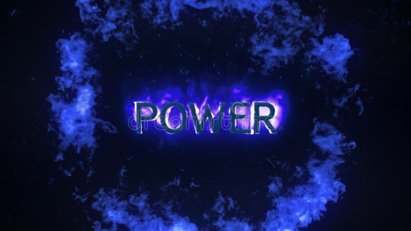 Power in Flames on Black Background Stock Footage - Video of shape ...