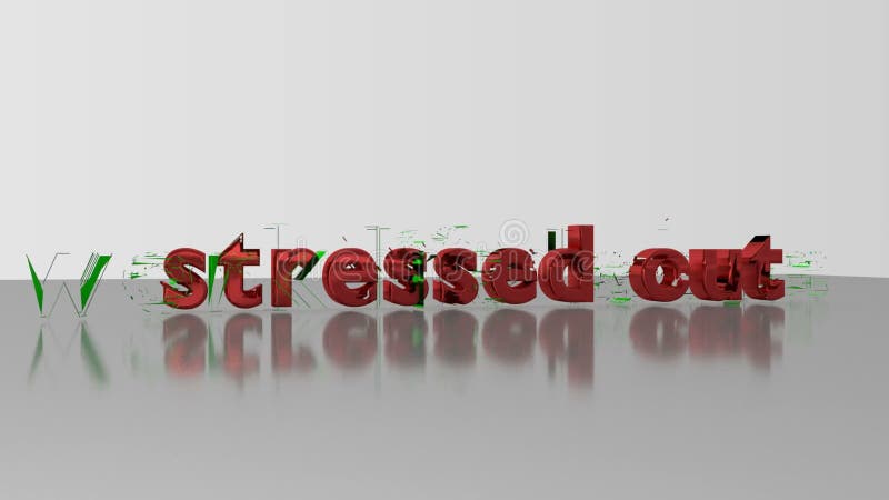 Animation from Word Stressed Out To Work Life Balance on White ...