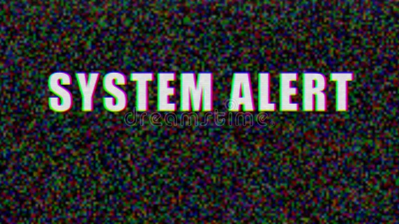 System Alert Text Against Tv Screen in Background Stock Video - Video ...