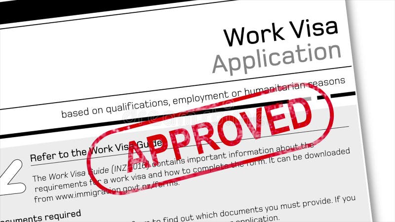 Work Visa Approved Stamp and Stamping Animation Stock Footage - Video ...