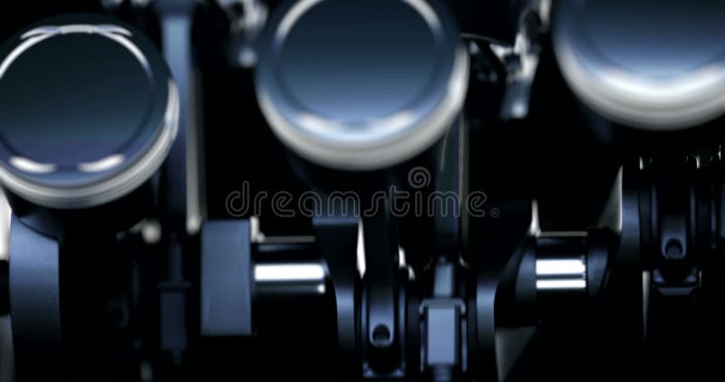 Animation of Working V8 Engine Inside. Slow Motion Stock Footage ...