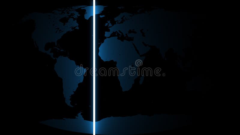 World Map with Highlighted Locations. Global Trade and Interconnected ...