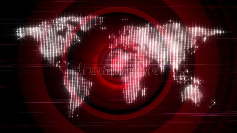 Futuristic World Map and Lights in Motion, Loop HD 1080p Stock Video ...