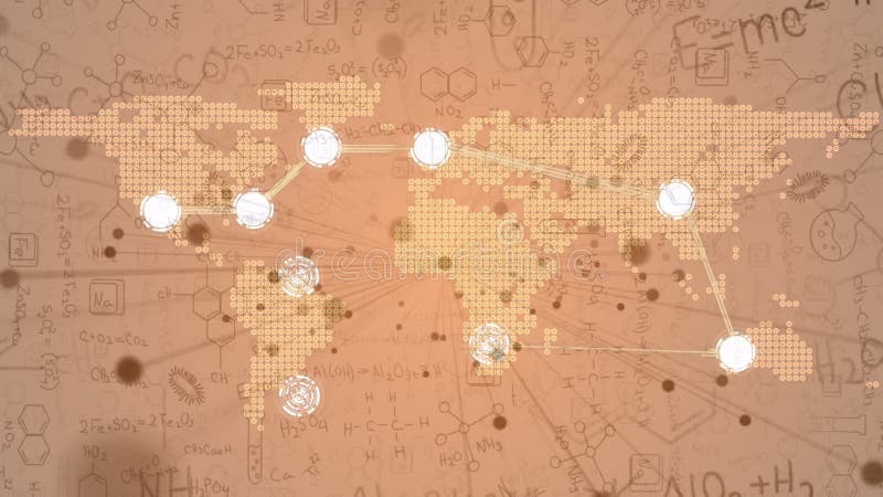 Animation of World Map, Network of Connections and Mathematical ...