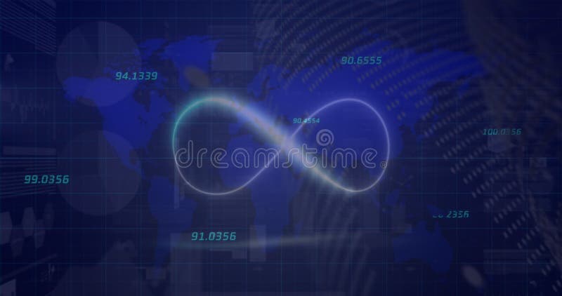 Animation of Infinity Symbol Over Multiple Graphs and Changing Numbers ...