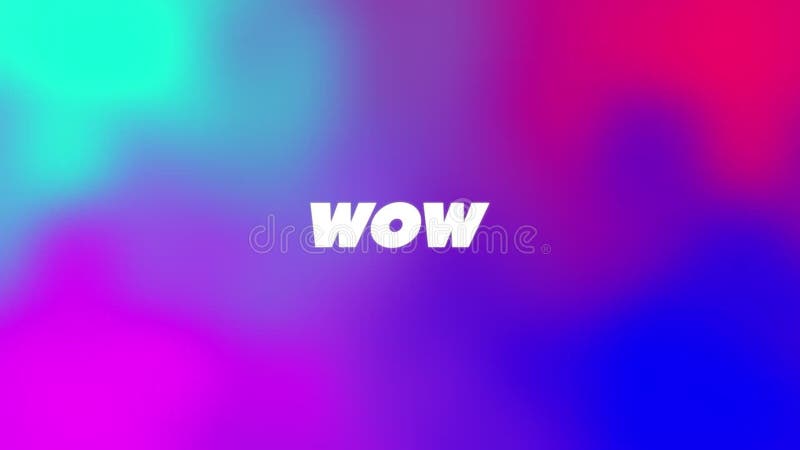 Animation of Wow Text Over Colourful Background Stock Footage - Video ...