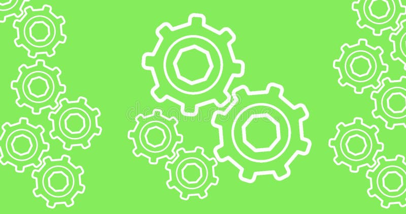 Rotating Gear Animation with Green Screen Stock Video - Video of metal ...