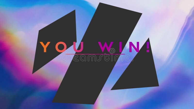 Animation of You Win Text Over Shapes and Purple Background Stock Video ... Animation of You Win Text Over Shapes and Purple Background Stock Video ...