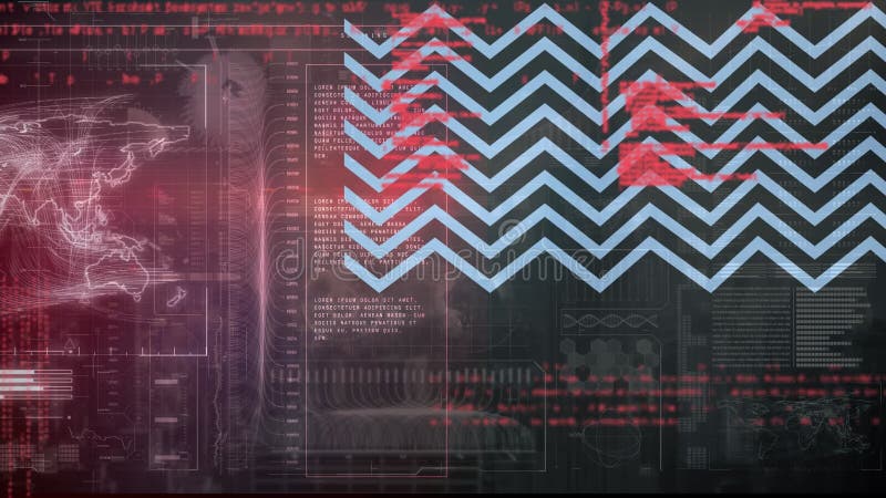 Animation of Zigzag Lines Over Interface with World Map and Processing ...