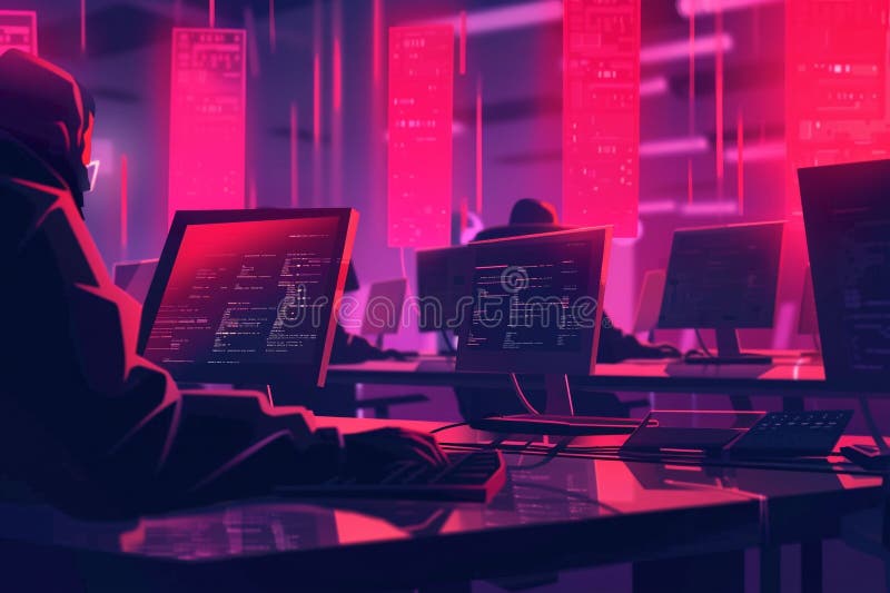 Animations of Various Ransomware Threats Stock Illustration ...