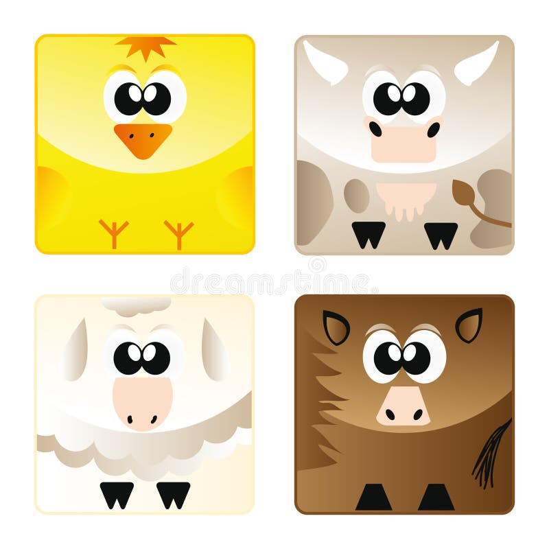 Animaux à La Maison - Graphisme Réglé 2 Illustration de Vecteur ...