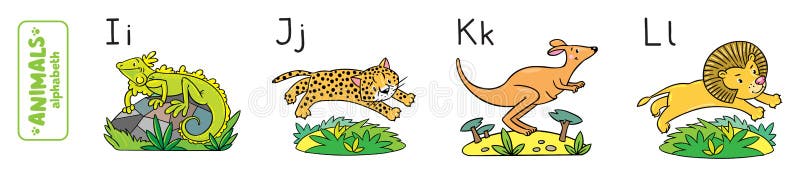 Animaux alphabet ou ABC illustration de vecteur. Illustration du ...
