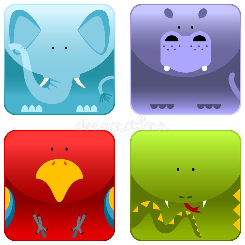 Animaux Sauvages - Le Graphisme a Placé 1 Illustration de Vecteur ...