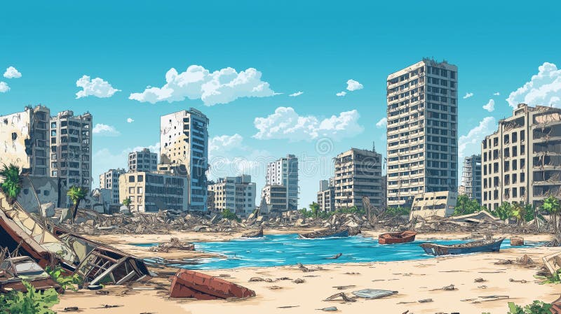Anime Background for Apocalypse Wallpaper Stock Photo - Image of summer ...
