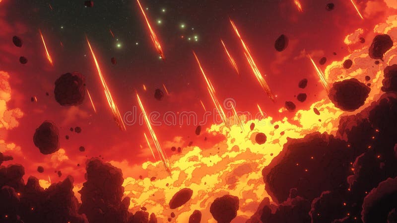 Anime Background of Explosion in Galaxy Stock Image - Image of disaster ...