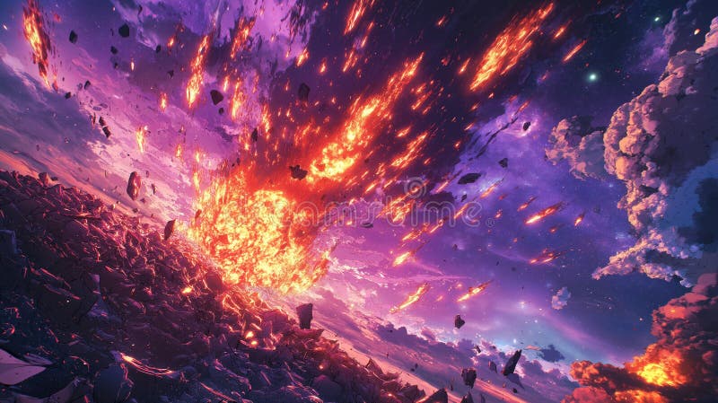 Anime Background of the Red Color Lobby of Palace of the King Stock ...