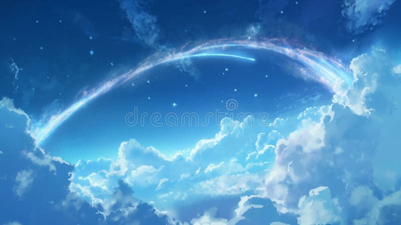 Anime background of heaven stock image. Image of freedom - 338958873