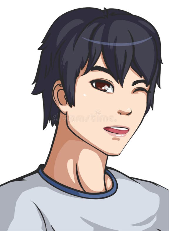 Anime boy stock vector. Illustration of fashion, design - 77808546