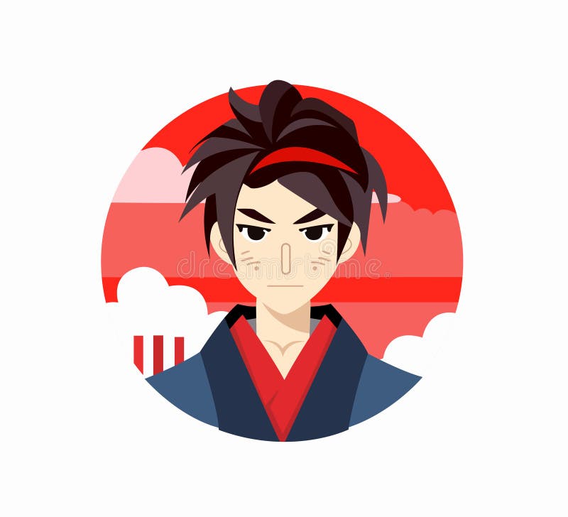 Anime Cartoon Character Vector Illustration Stock Vector - Illustration ...