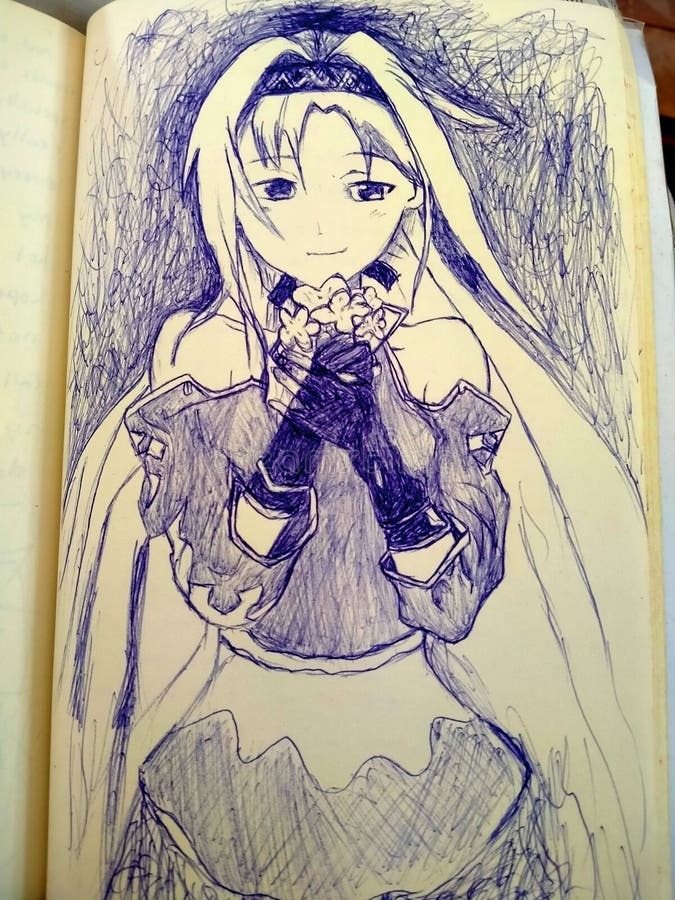 Anime character draw stock photo. Image of manga, anime - 274736156