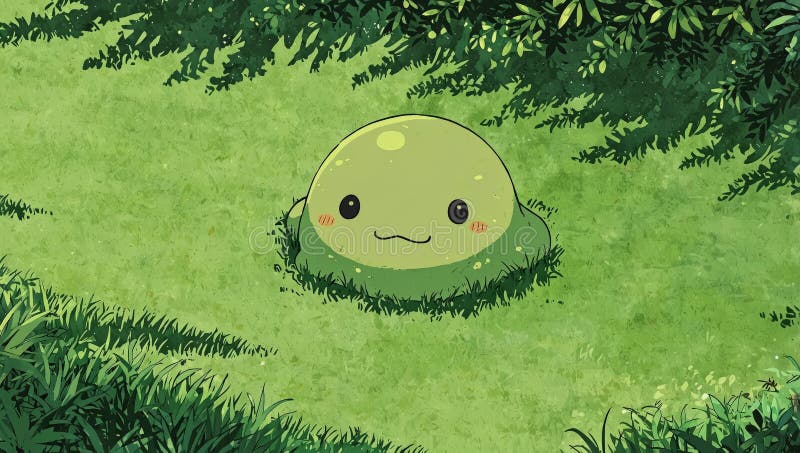 Anime Character on Grass Background, Illustration, Anime Wallpaper ...