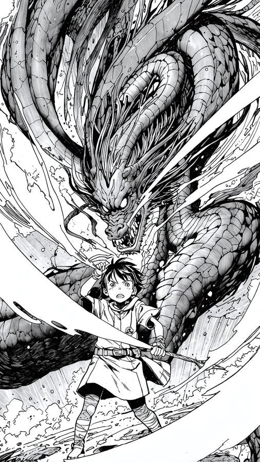 Anime Character Surrounded by Magical Energy, Summoning a Fantastical ...