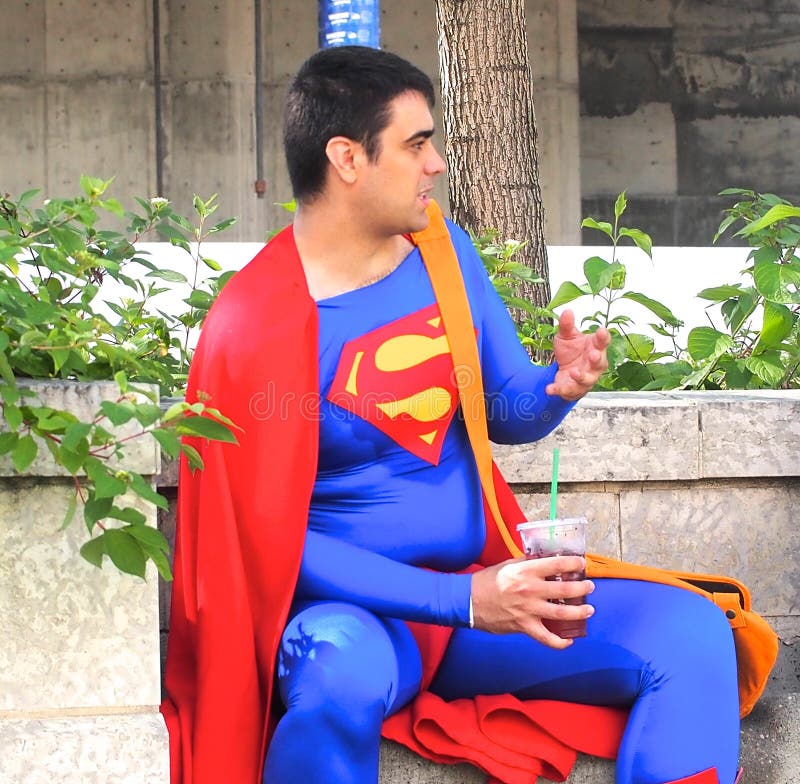 Anime Convention Participant Editorial Image - Image of superman, anime ...