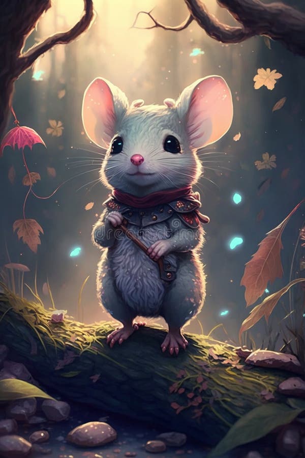 An Anime Cute Girl with Red Hair with Butterflies and Flowers Romantic ...