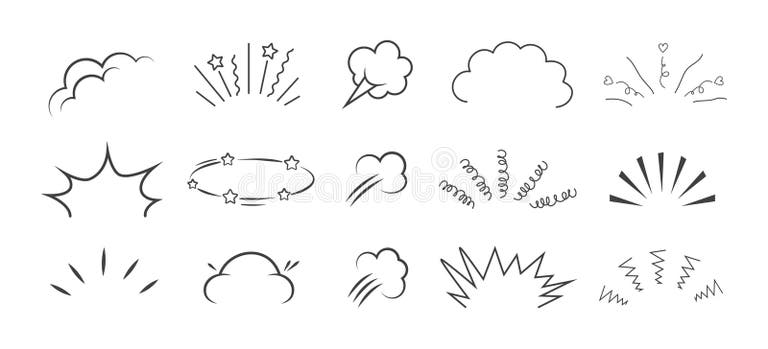 Anime Emotion Effect. Hand Drawn Comic Elements. Dizzy Effect or ...