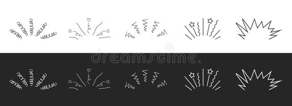 Anime Emotion Effect. Hand Drawn Comic Elements. Dizzy Effect or ...