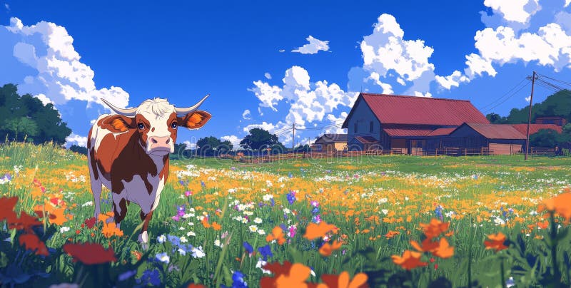 An Anime with a Farm Theme that Showcases a Rural Landscape Complete ...