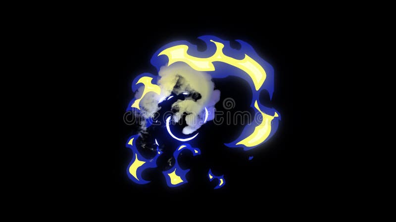 Anime Fire Circle Motion Graphics with Green Screen Background Stock ...