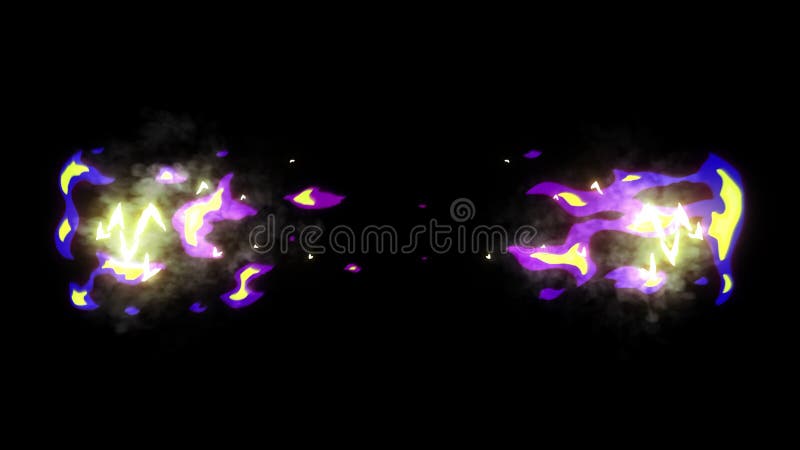 Anime Fire with Alpha Channel, Cartoon Fire in Different Colors, Anime ...
