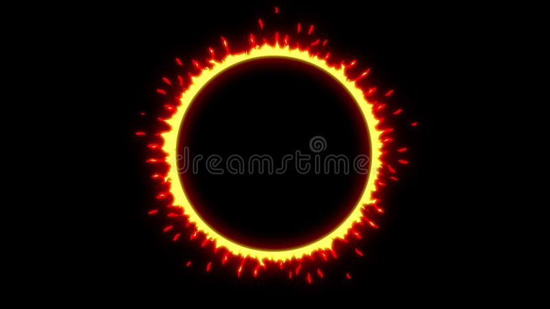 Anime Fire Circle with Alpha Channel, Cartoon Fire Circle Stock Video ...