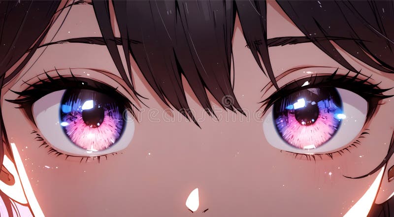 Anime Girl Eyes A Captivating Close Up Of Mesmerizing Anime Girl Eyes Brimming With Emotion
