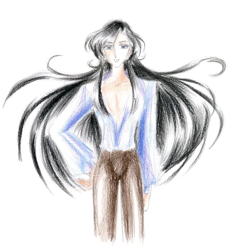 Female Anime Pose Demure stock image. Illustration of resemble - 79940291