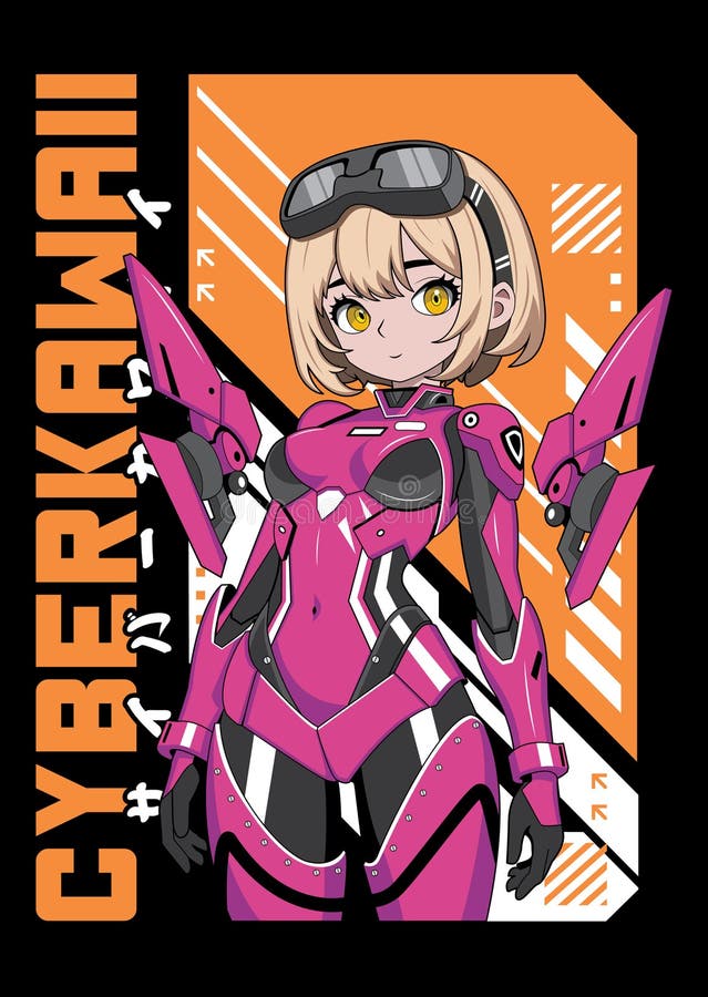 Anime Girl Poster in Manga Style. Tokyo Japan Anime Girl with Concept ...