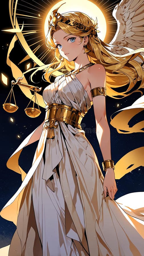 Anime Greek Goddess Themis Anime Style Highquality for Wallpap Ai ...