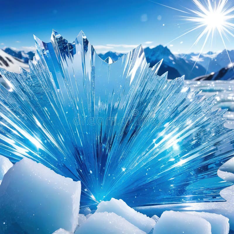 Anime Ice Background Ure Explosion Fragmentation Mashed Stock Illustration Illustration Of